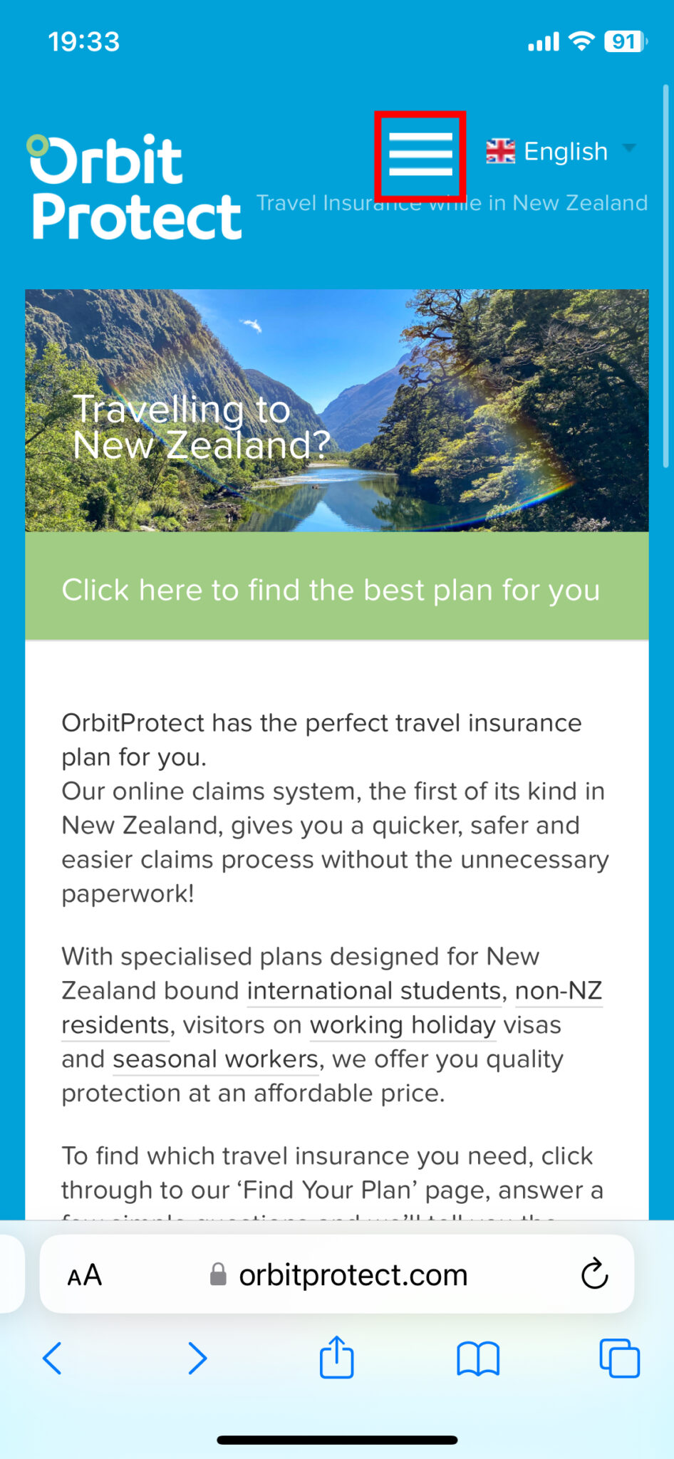 【NZ保険】ニュージーランド現地の旅行保険『Orbit Protect』 – HEY!!!